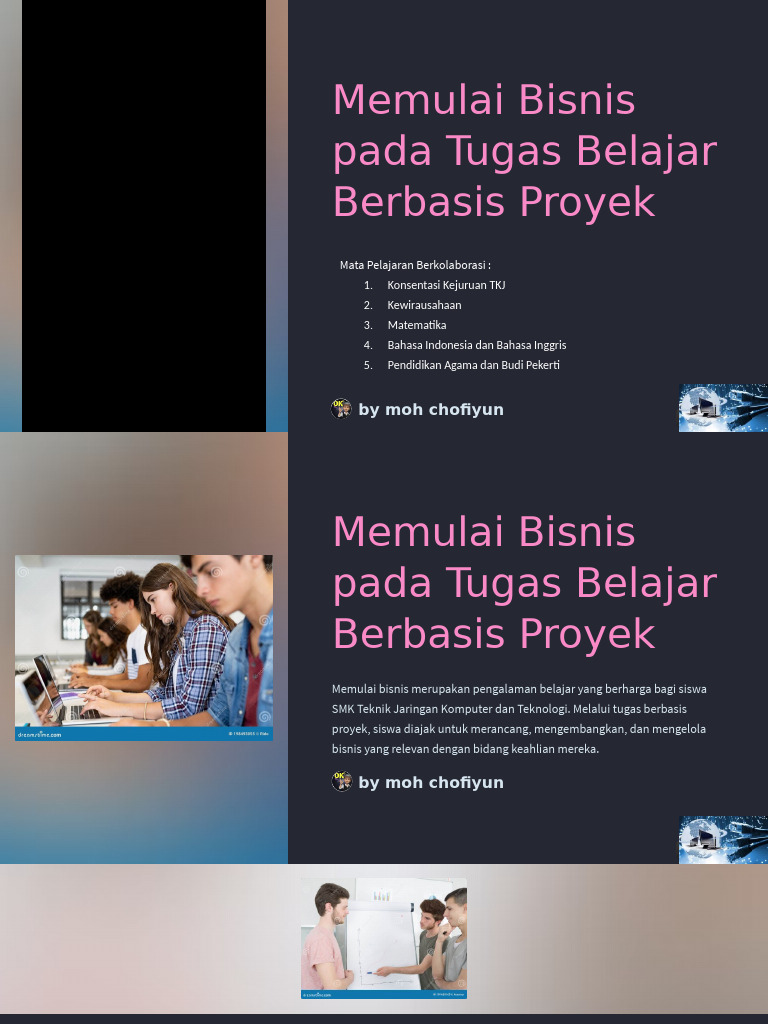 Memulai-Bisnis-pada-Tugas-Belajar TKJ-Berbasis-Proyek | PDF | Karier & Perkembangan | Komputer
