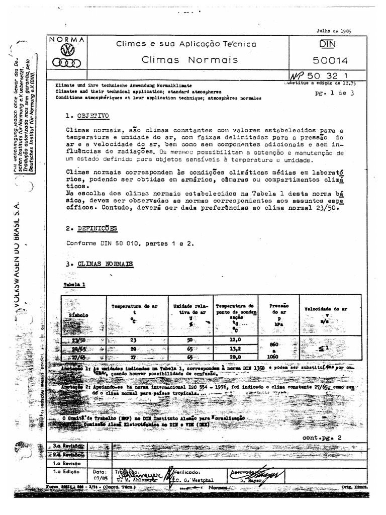 DIN 50014 Julio 1985 | PDF