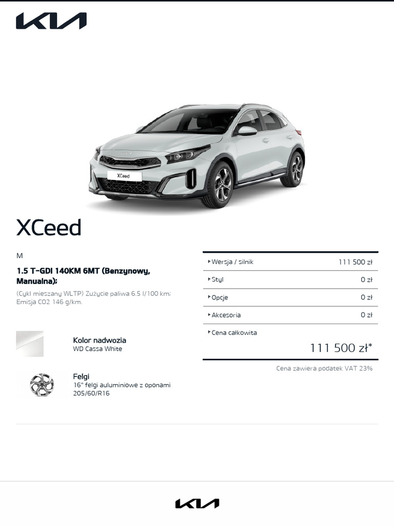 Kia Configurator XCeed M 20240807 | PDF