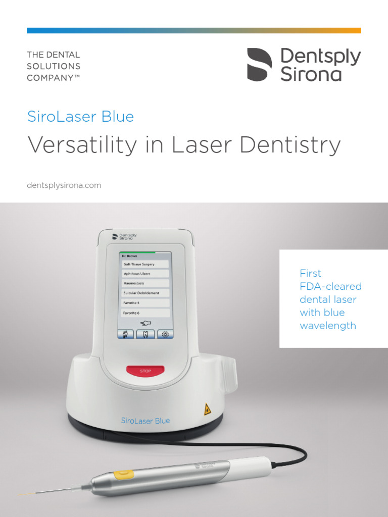 Dentsply-Sirona SiroLaser Blue en Web (1) | PDF | Laser | Periodontology