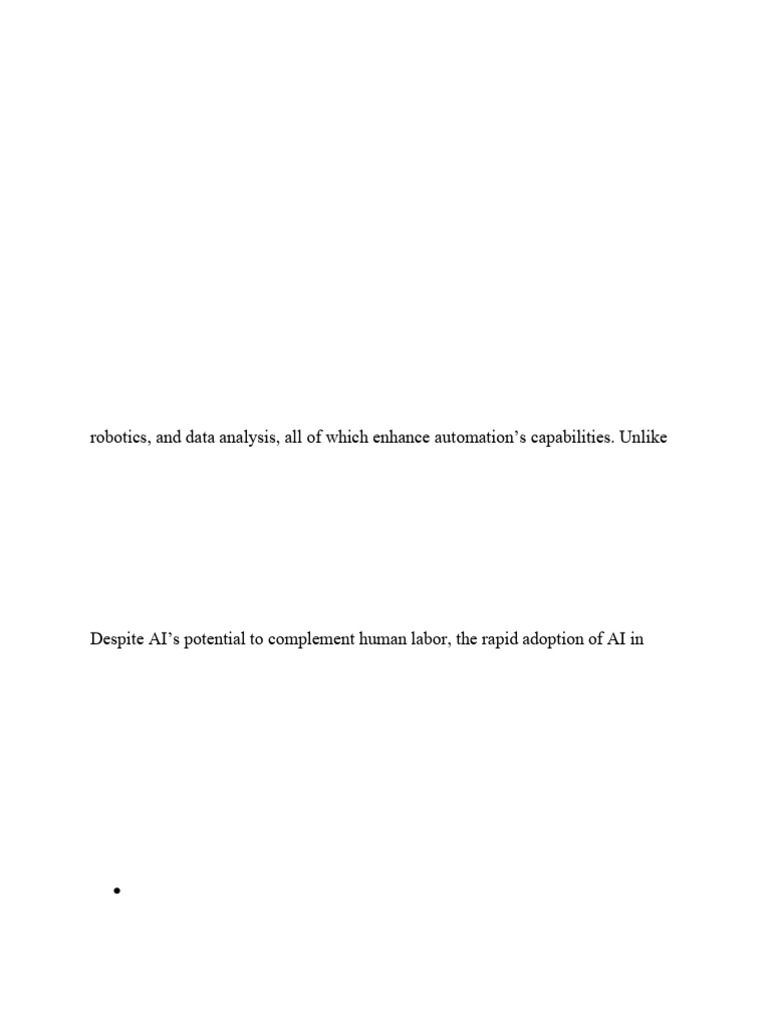 The Future Of Employment In The Age Of Ai Automation Pdf Automation