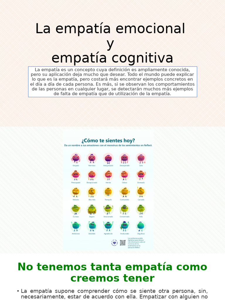 Tipos de empatía: emocional y cognitiva | PDF | Empatía | Mente