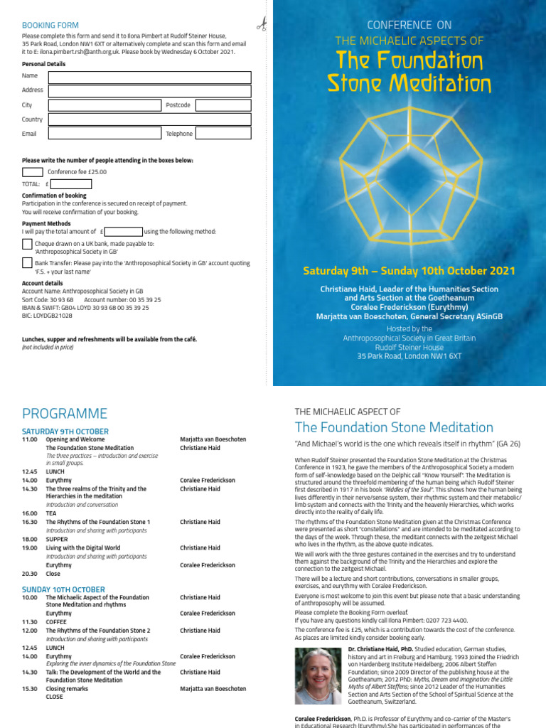 Foundation Stone 21 | PDF | Rudolf Steiner