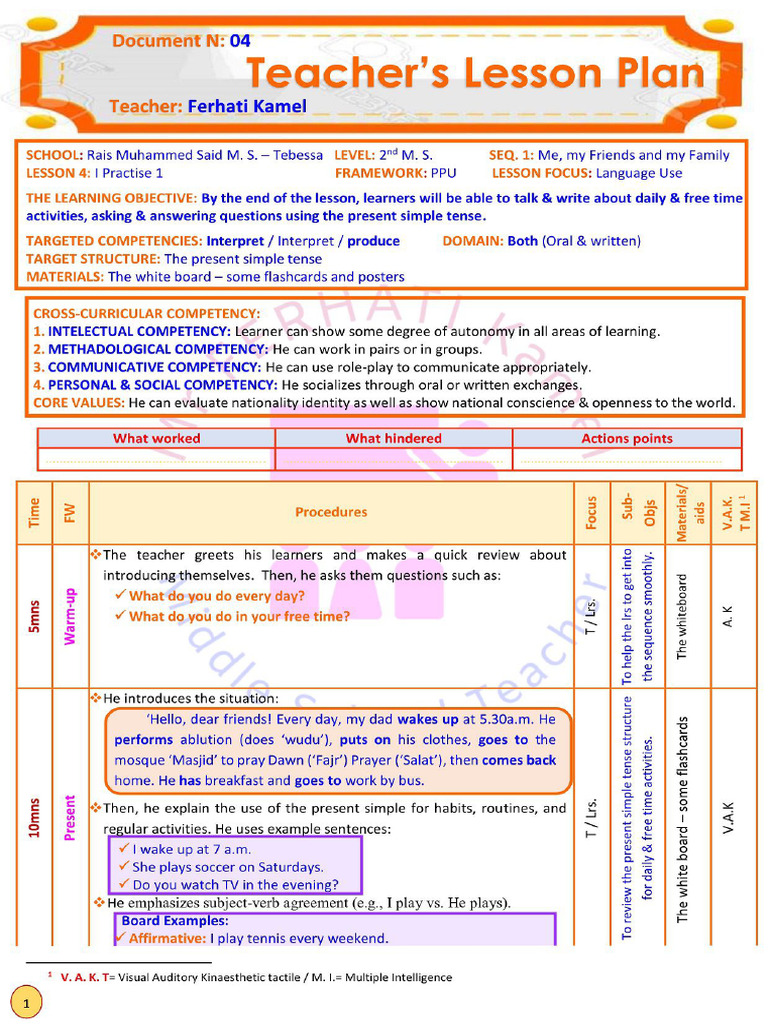 2nd M. S., Seq. 1, Lesson 4, Ver. 4, 24-25 - For Telegram | PDF