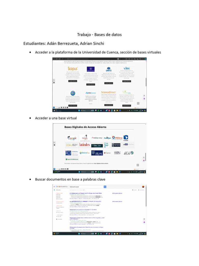 Acceso a Bases de Datos Universitarias | PDF | Ciencia y matemáticas