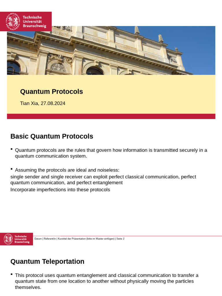 Quantum Protocols | PDF | Quantum Entanglement | Telecommunications