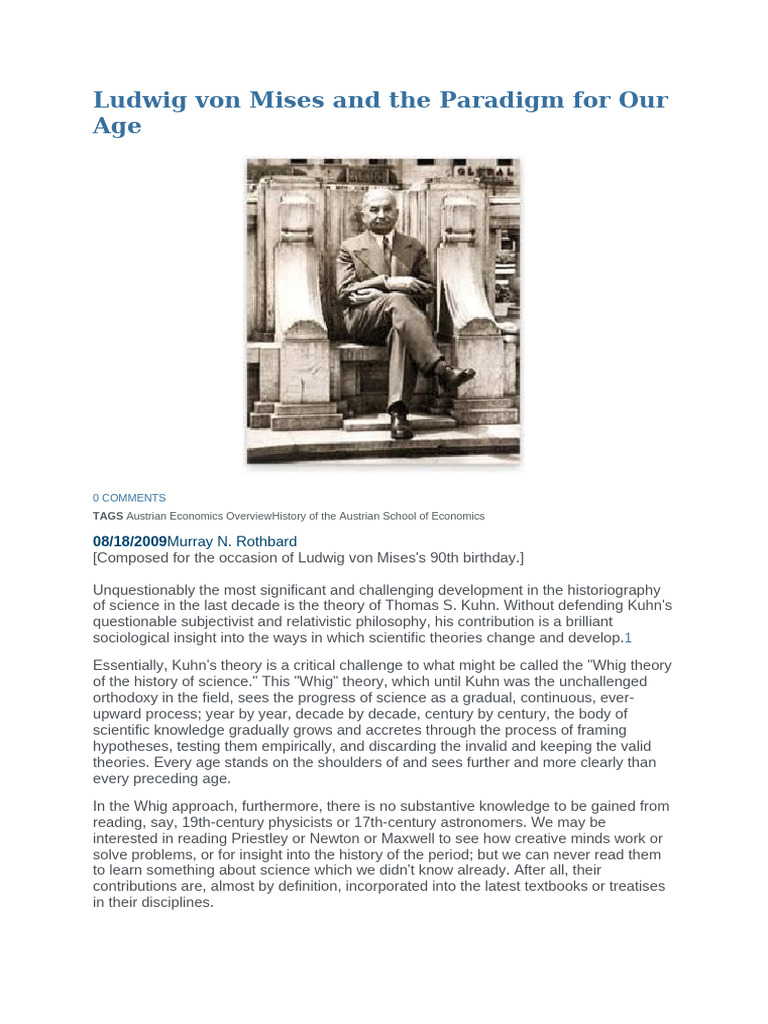 Mises Daily Articles | PDF | Science | Business Cycle