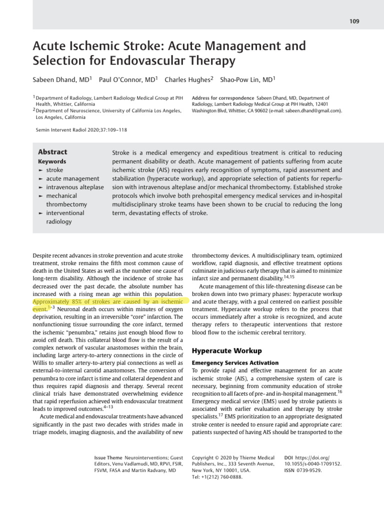 10-1055-s-0040-1709152 | PDF | Stroke | Ct Scan