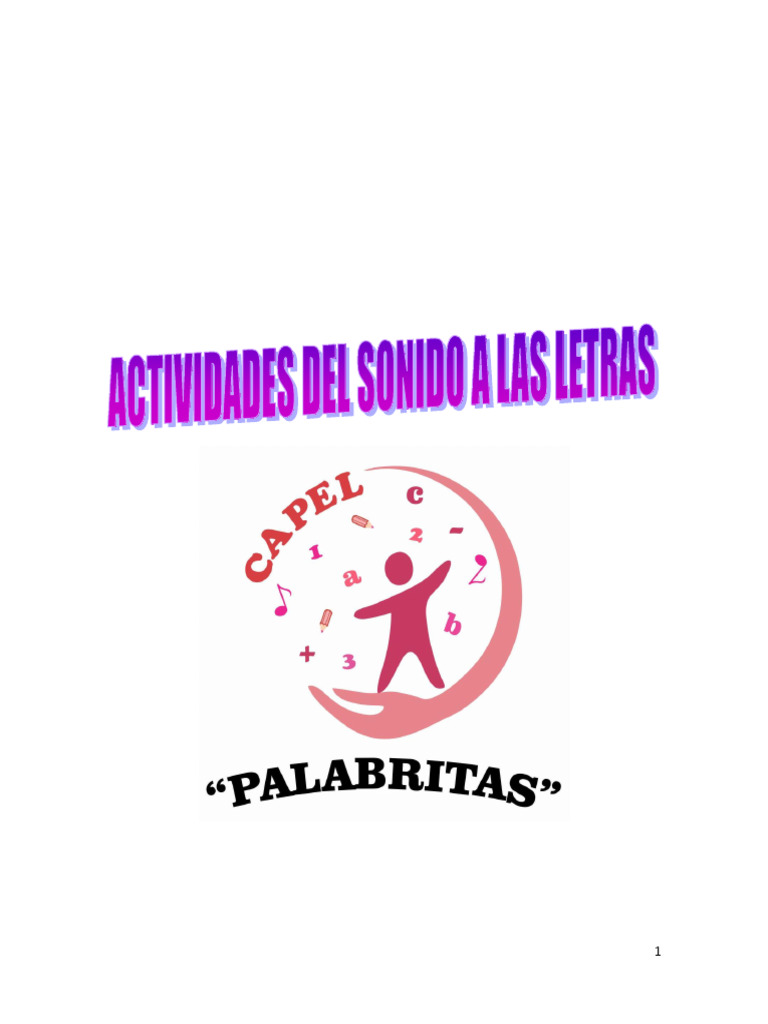 Acividades de Los Sonidos A Las Letras | PDF | Sílaba | Alfabeto