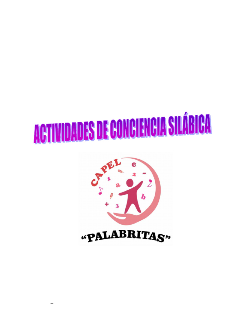 Actividades Conciencia Silabica | PDF | Palabra | Fonología