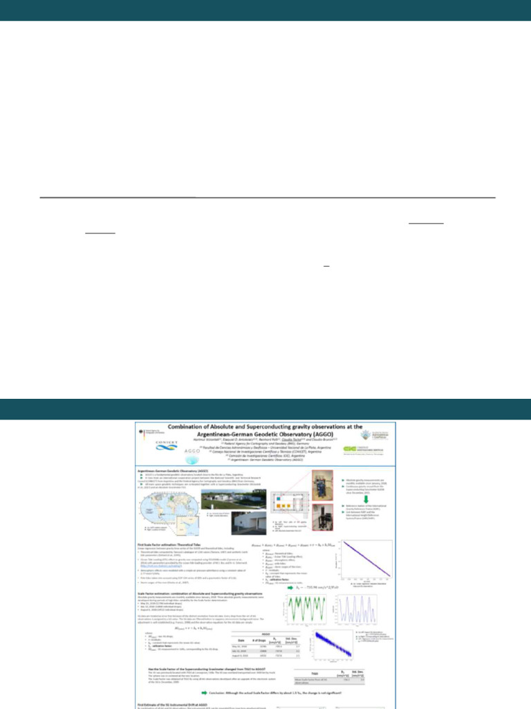44 Wziontek Et Al 2018 Absolute And Superconducting Gravity In Aggo Pdf Geodesia Science