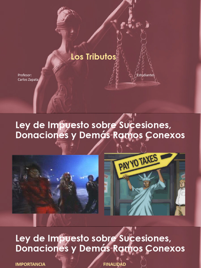 Los Tributos | PDF | Impuestos | Impuestos de sucesión