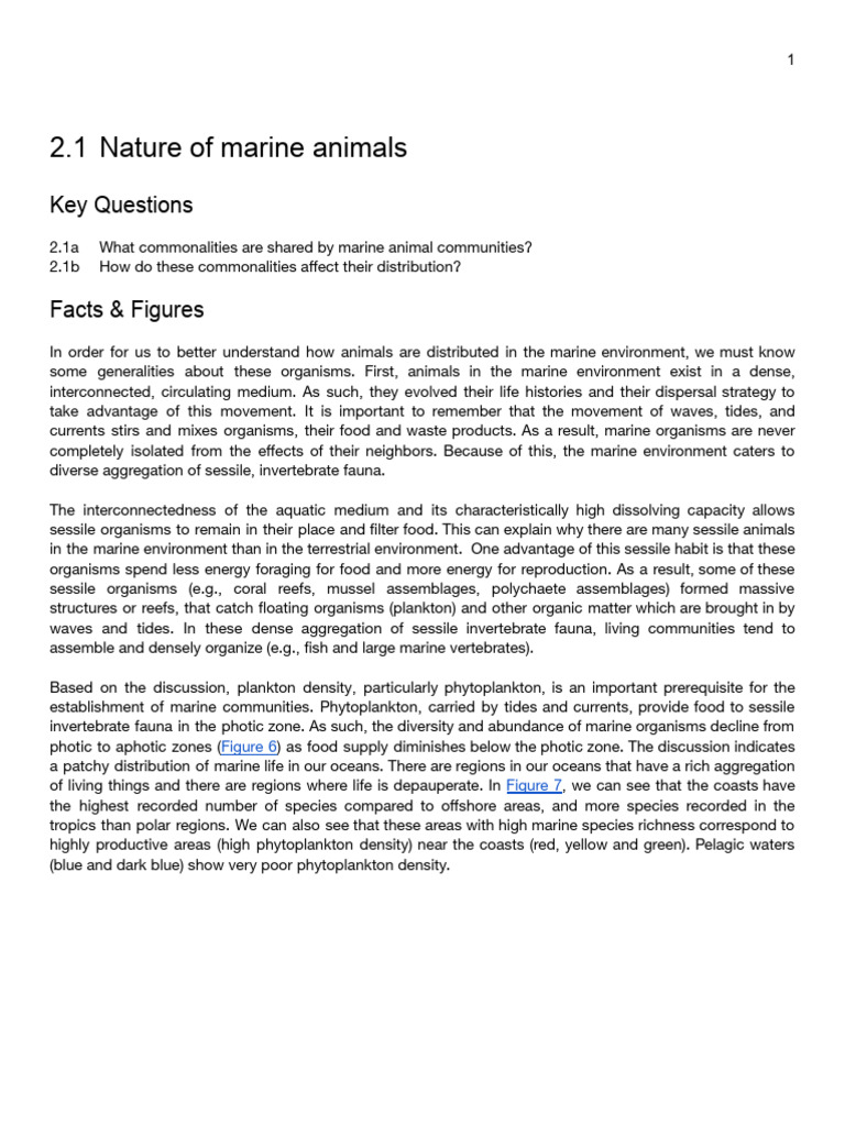 Marine Animal Distribution and Adaptations | PDF | Oceans ...