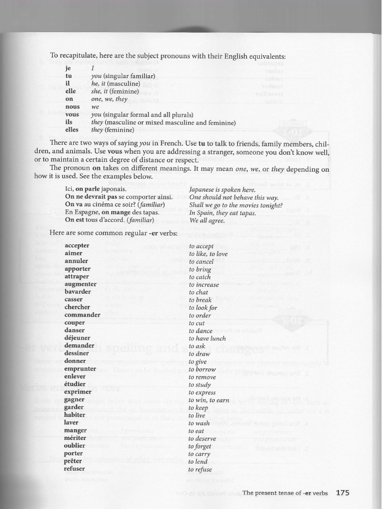 The Present Tense of Er Verbs 2-1685031485603 | PDF