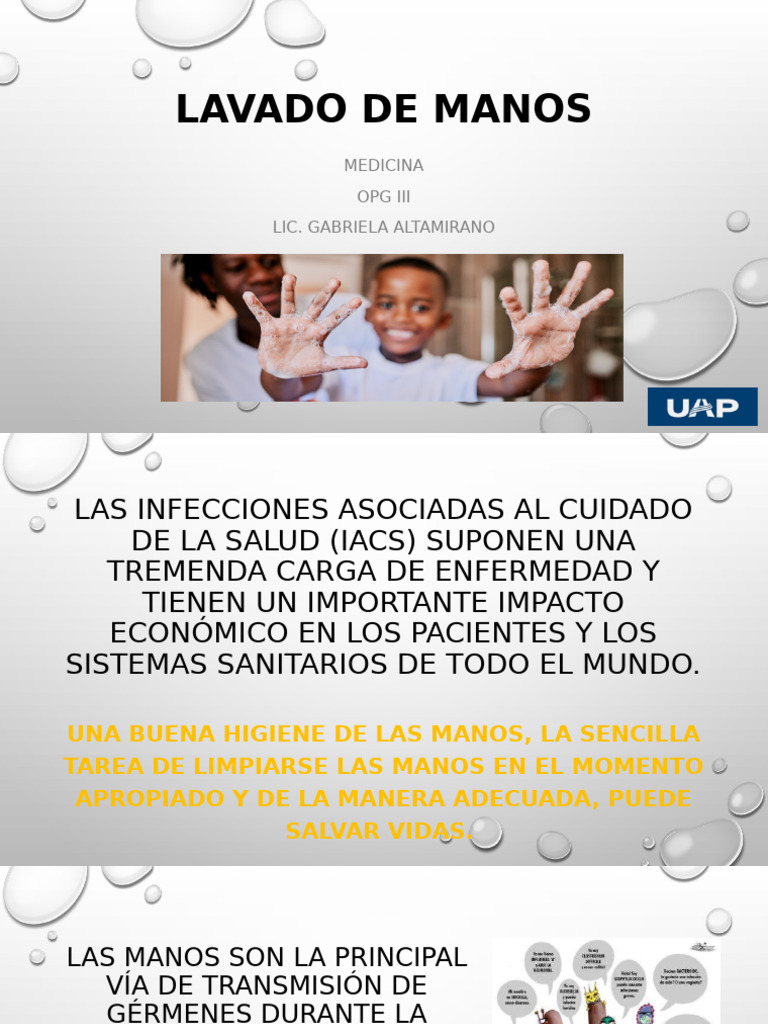 Lavado de Manos | PDF | Lavado de manos | Especialidades Medicas