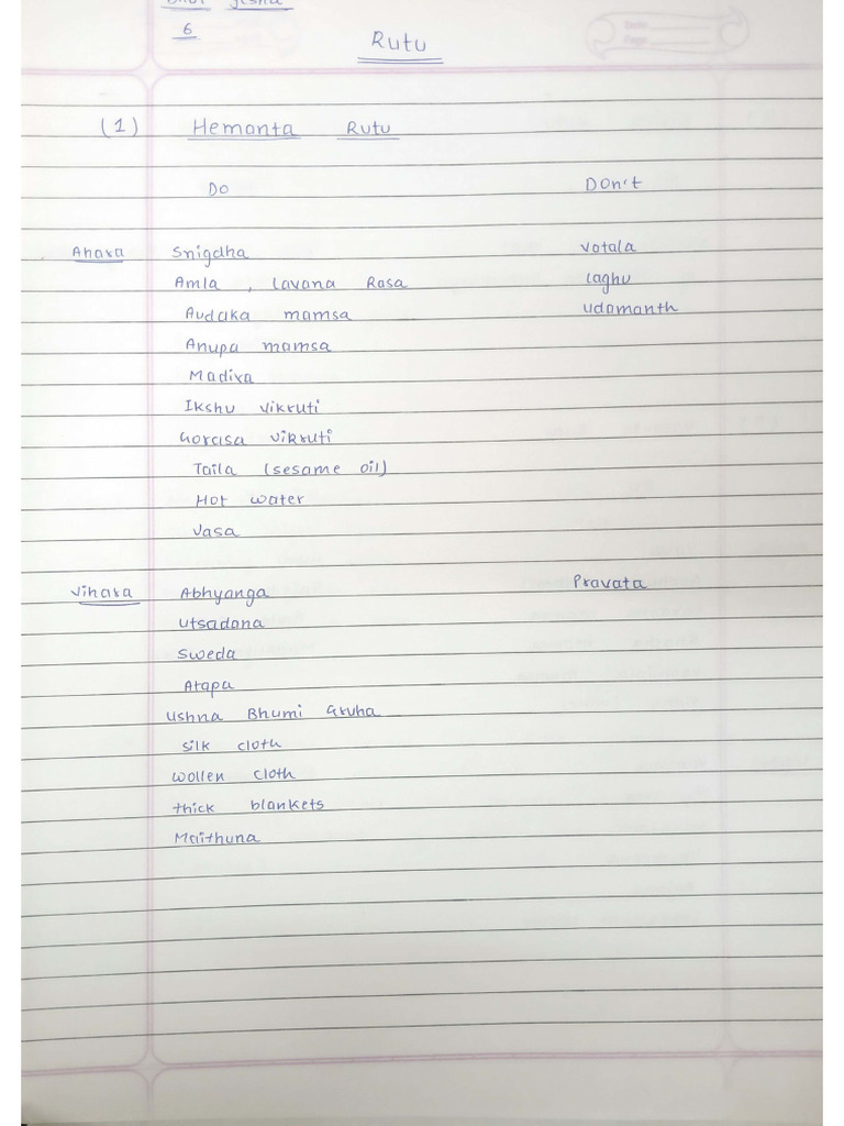 Rutu Do and Don't | PDF