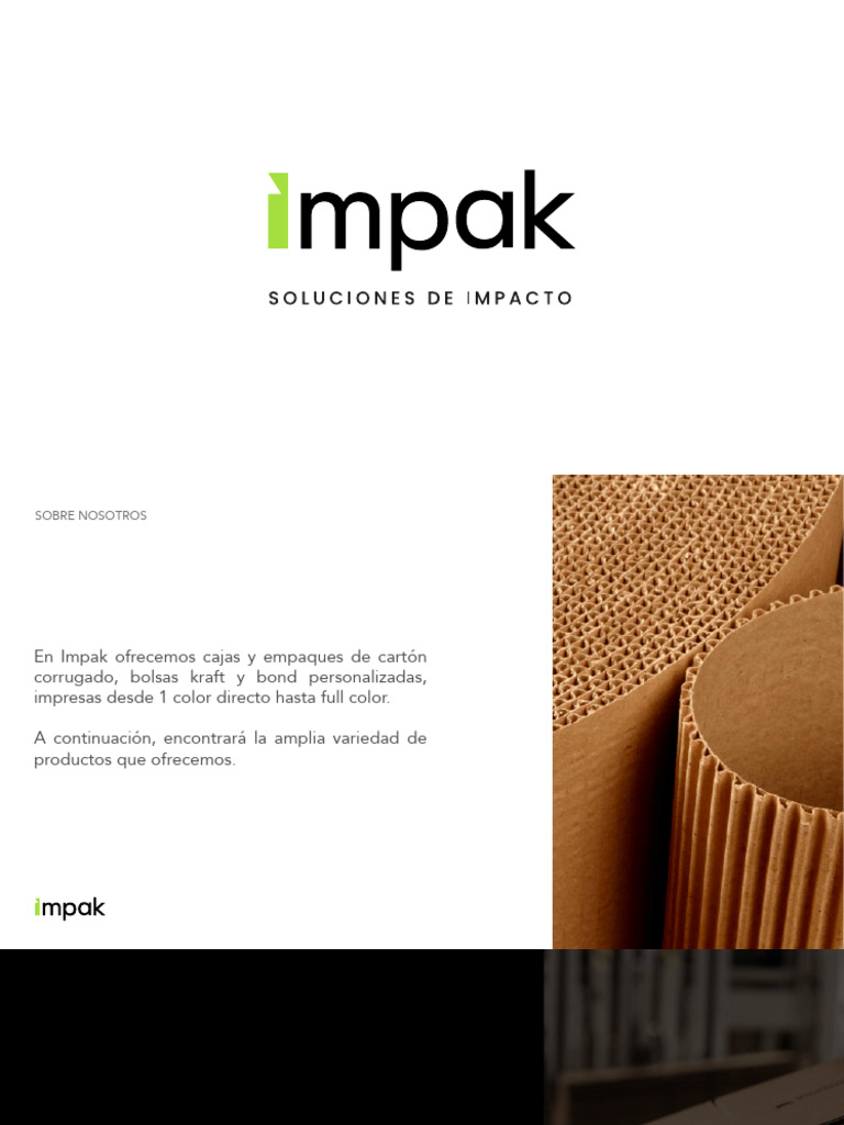 Cajas y empaques personalizados Impak | PDF | Cocina, comidas y vino | Arte