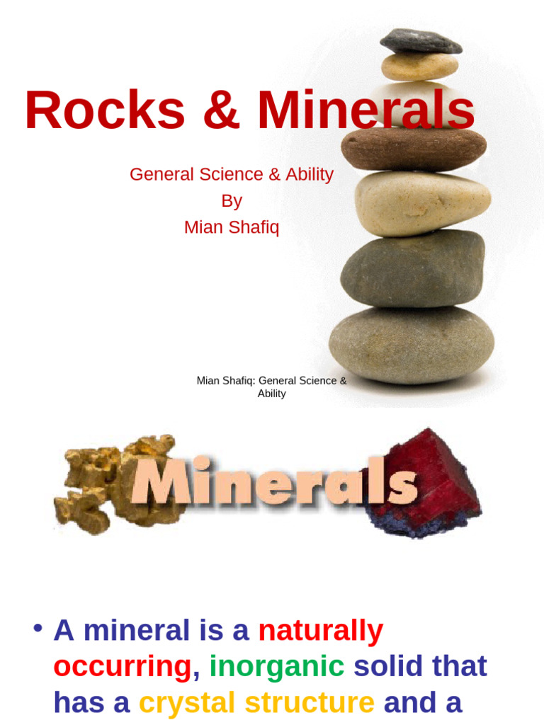 Minerals%2c Rocks Rock Cycle | PDF | Rock (Geology) | Sedimentary Rock