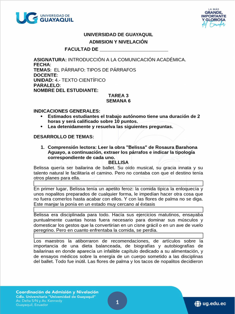 Tarea-U4-Clase 3-S6 (Estudiante) | PDF