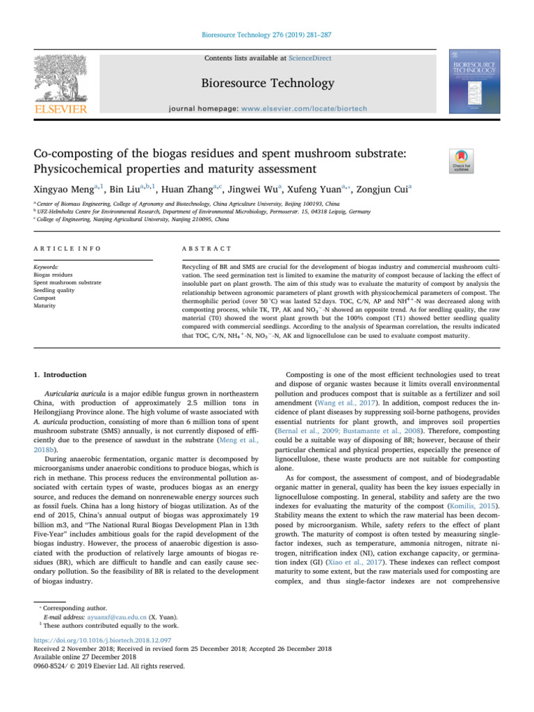 Article Bior Tech Physical | PDF | Compost | Decomposition