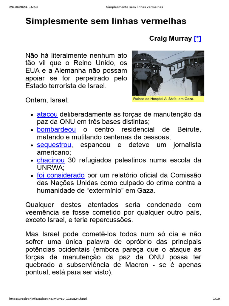 Simplesmente Sem Linhas Vermelhas | PDF | Faixa de Gaza | Israel