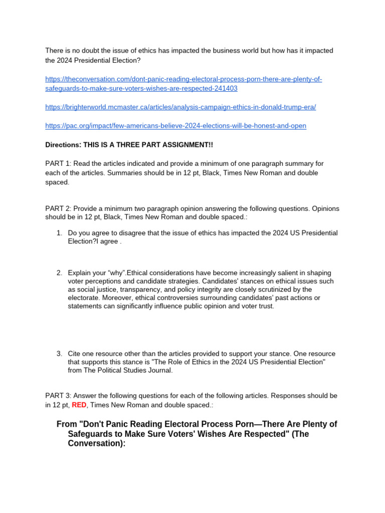 Copy of Ethics and the Election | PDF | Elections | Electoral Fraud