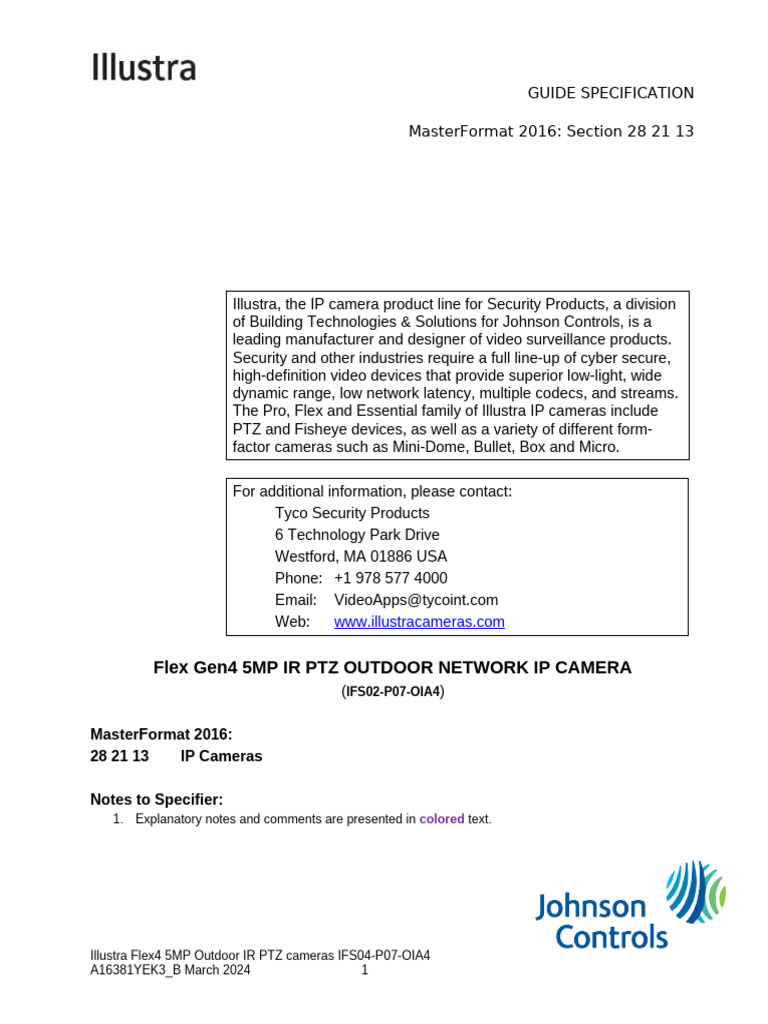 Ae S - FG4 5MP o PTZ - A16381yek3 - B | PDF | Camera Lens | I Pv6