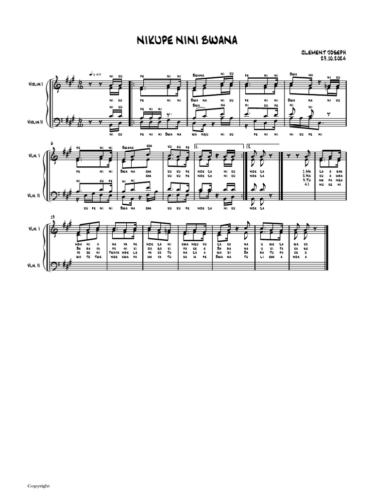 Nikupe Nini Bwana | PDF