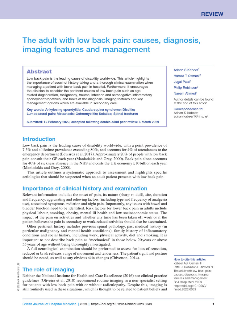 kabeer-et-al-2023-the-adult-with-low-back-pain-causes-diagnosis-imaging-features-and-management ...