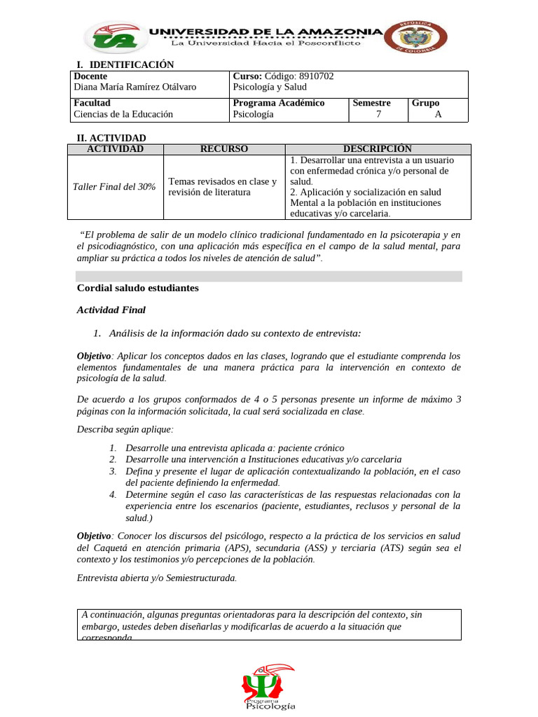 Tallr Final 30 Pys 24-2 | PDF | Sicología | Salud mental