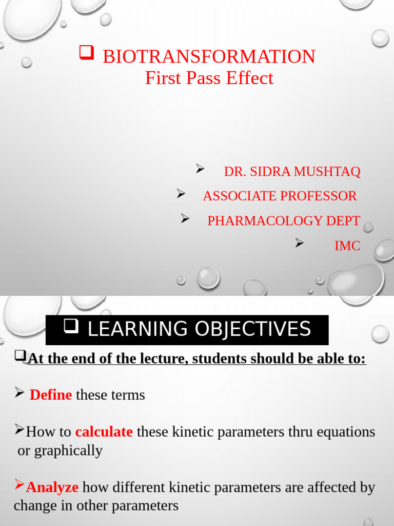 Understanding First-Pass Effect in Pharmacology | PDF | Bioavailability ...