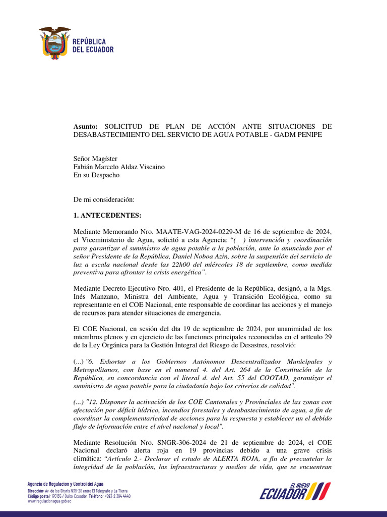 Arca Arca 2024 2551 of 1 | PDF | Agua | Ecuador