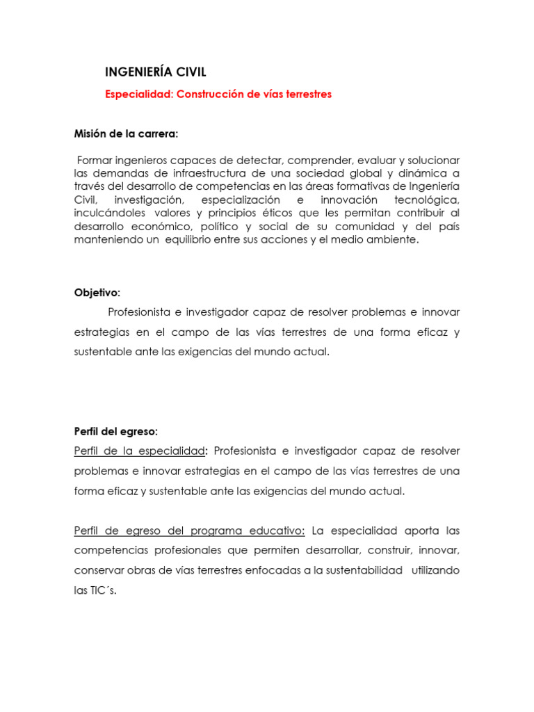 Perfil Del Egresados IC | PDF