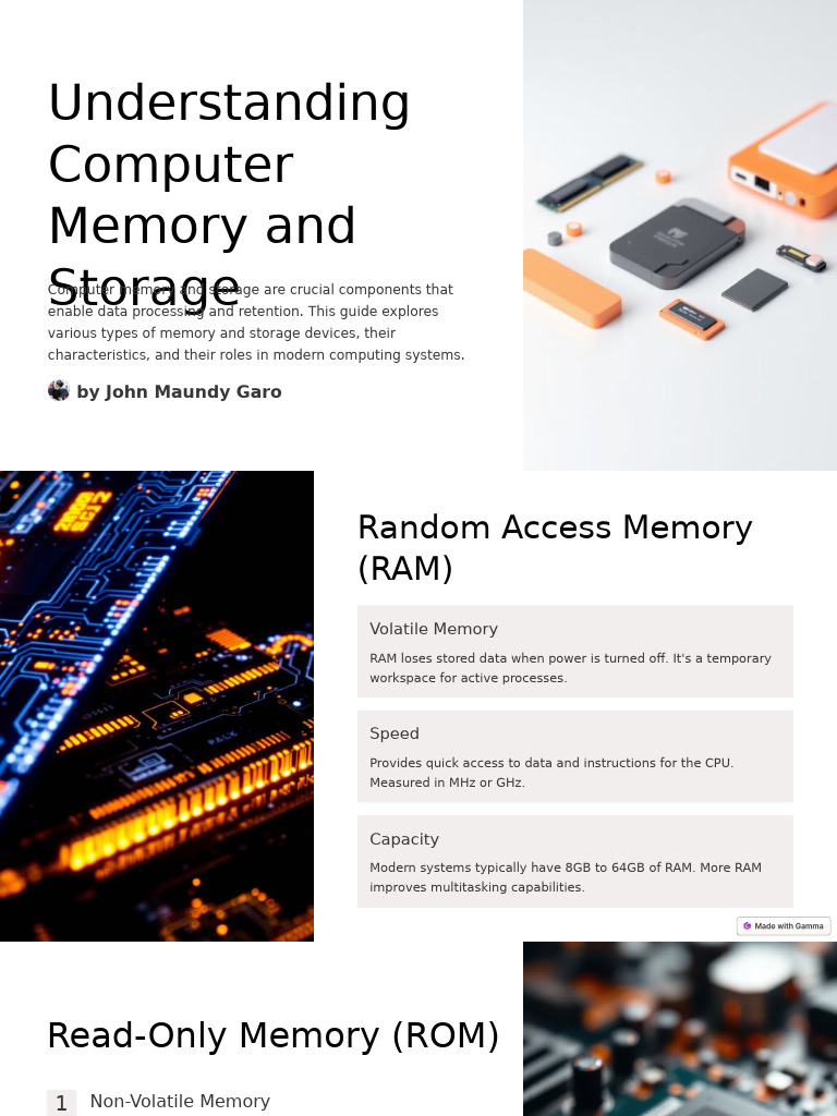 Understanding Computer Memory and Storage | PDF | Computer Data Storage | Random Access Memory