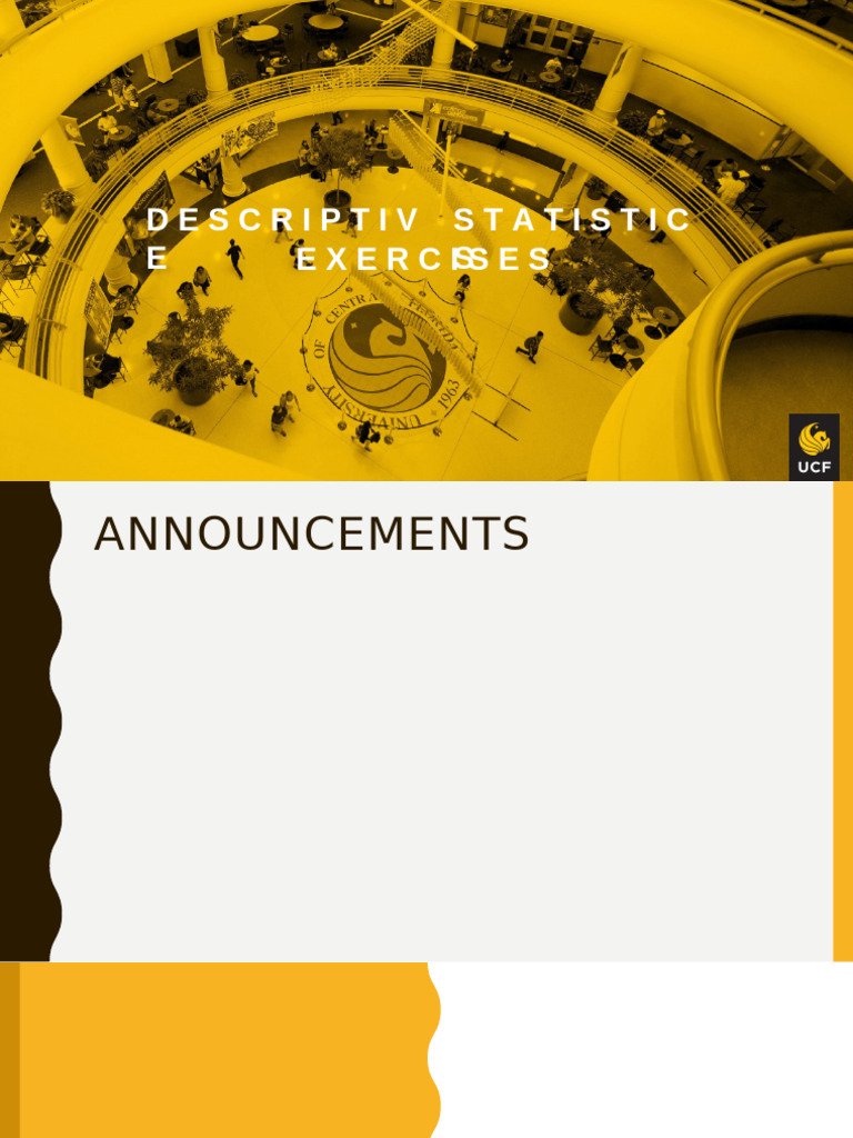 Descriptive Statistics Exercises | PDF | Statistics | Descriptive ...