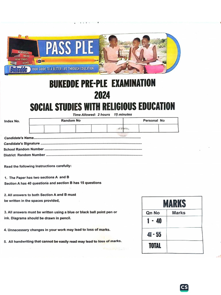 BUKEDDE PRE-PLE 2024 | PDF