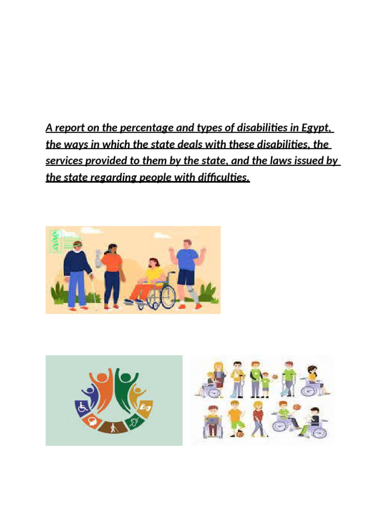 Disabilities in Egypt: Statistics and Services | PDF | Disability ...