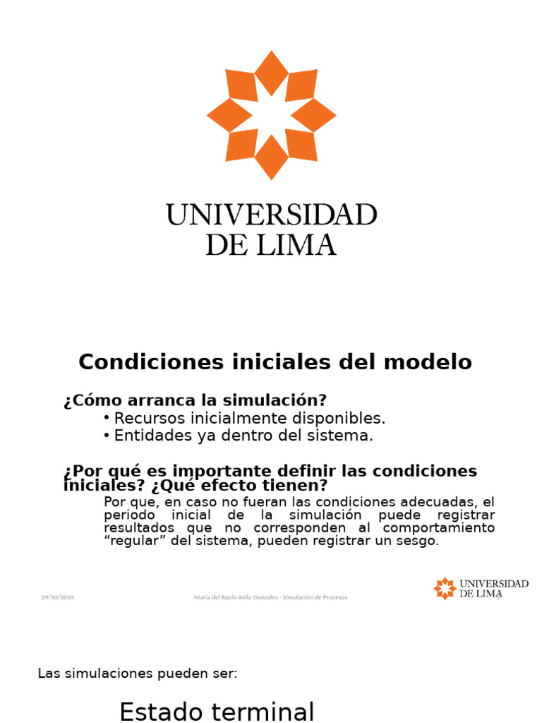 Simulación de Procesos: Condiciones Iniciales y Estados | PDF | Simulación
