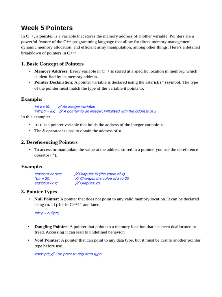 CS1181 Intro-To-Computer-Science ISU 2024 MIDTERM StudyGuideExplainedWeek5 | PDF | Pointer ...