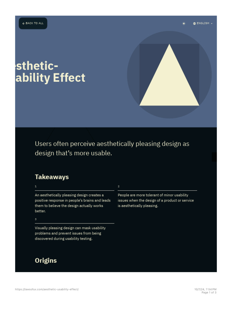 Aesthetic-Usability Effect | Laws of UX | PDF | Usability | Cognitive ...