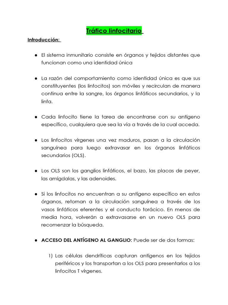 Fenotipo Linfocitario y Tráfico Inmunitario | PDF | Linfocitos ...
