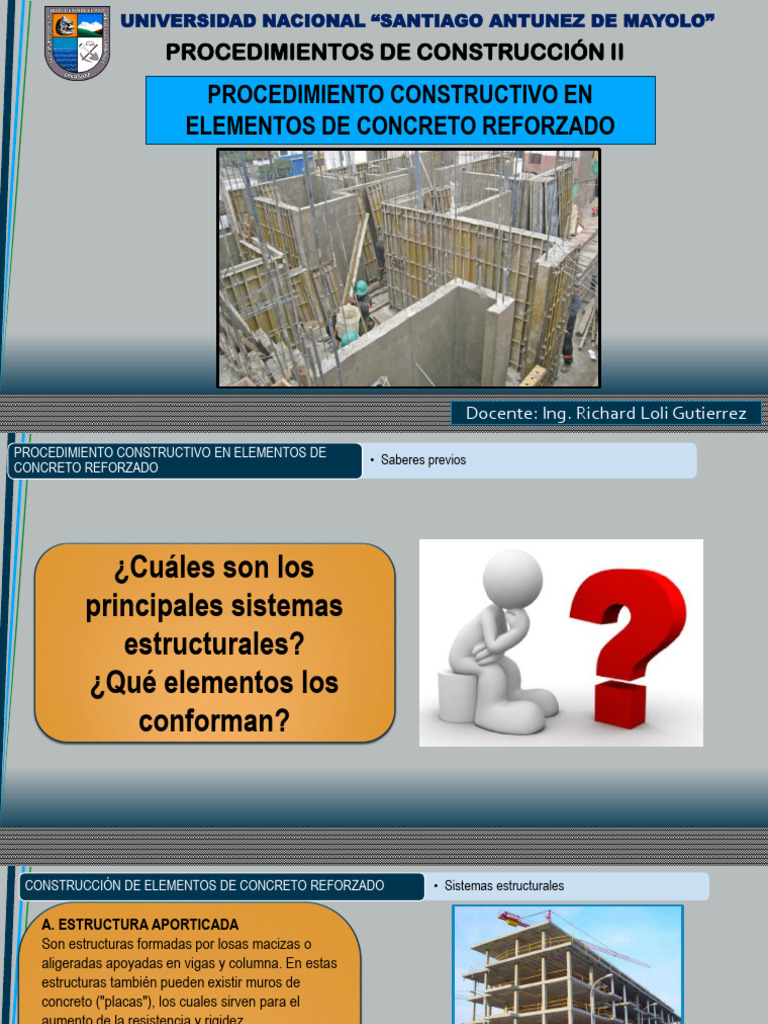 Pract Procedimientos Constructivos - Estructuras | PDF | Fundación ...