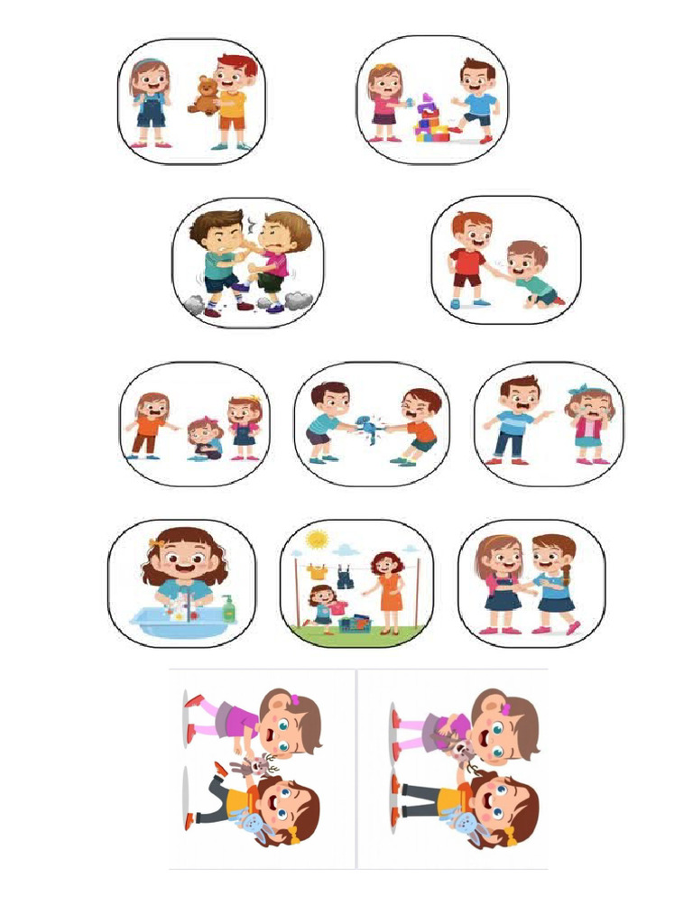 Conductas Buena y Mala Pictogramas Niños | PDF