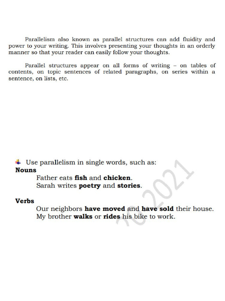 Using Parallel Structures | PDF