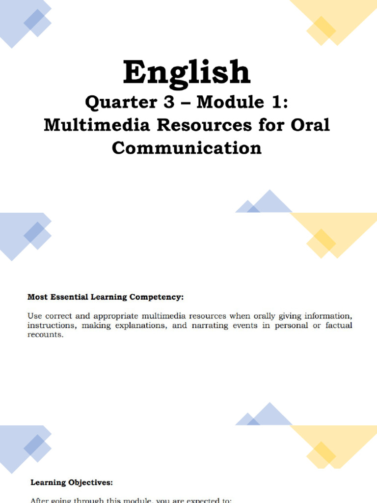 Grade 7 English 3rd Quarter Lesson | PDF