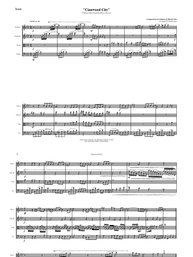 Musique de Cianwood City | PDF | Franchises Nintendo | Éditeur de jeux ...