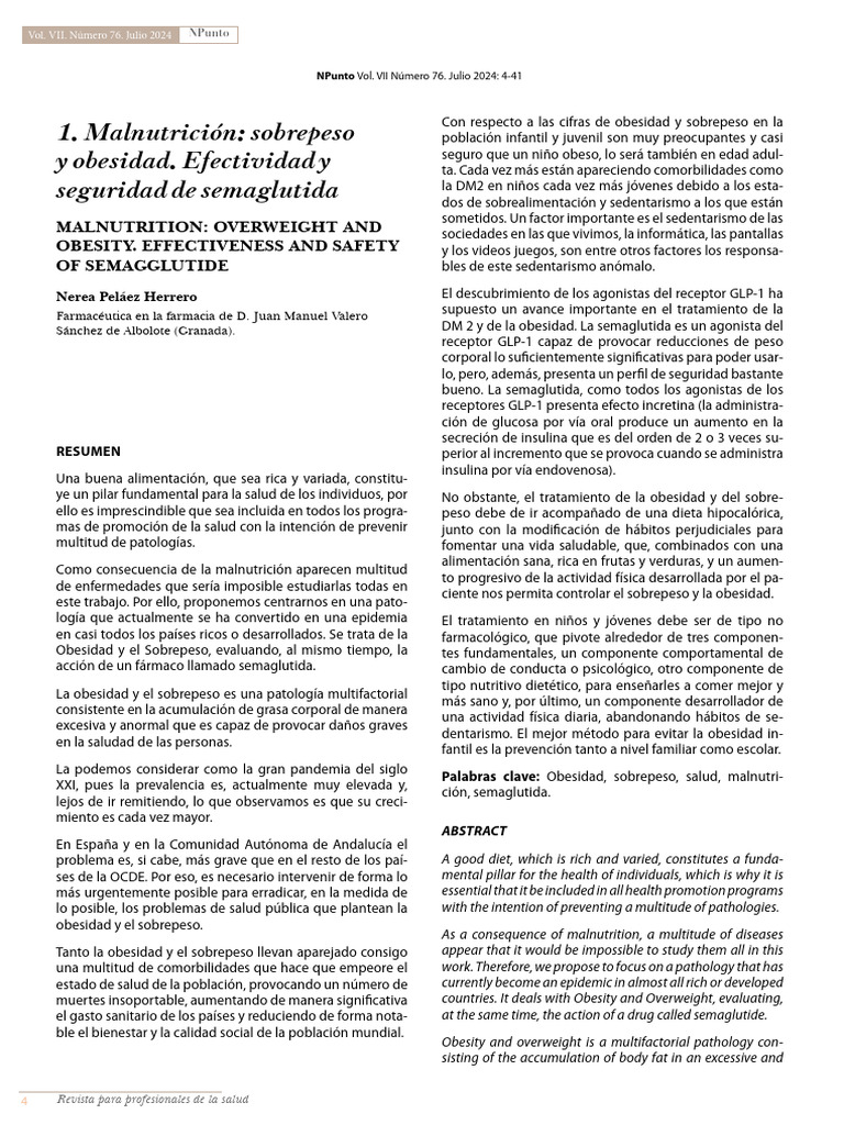Semaglutide | PDF | Obesidad | Leptina