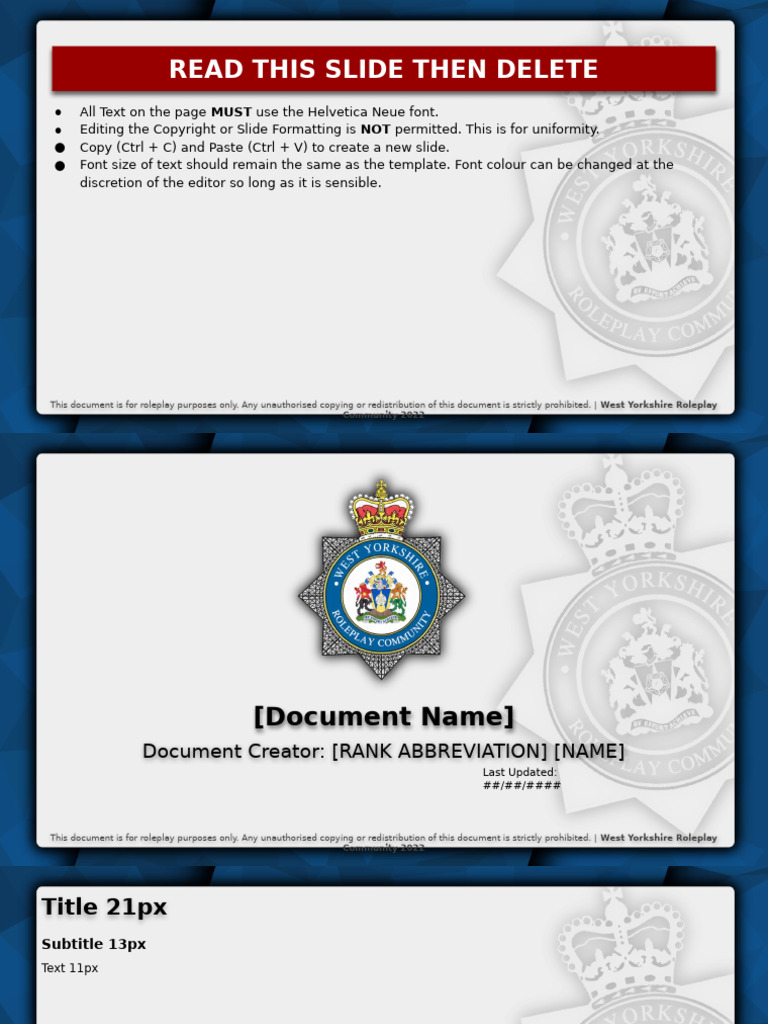 WYRPC - Police Slides Template | PDF | Text | Freedom Of Expression Law