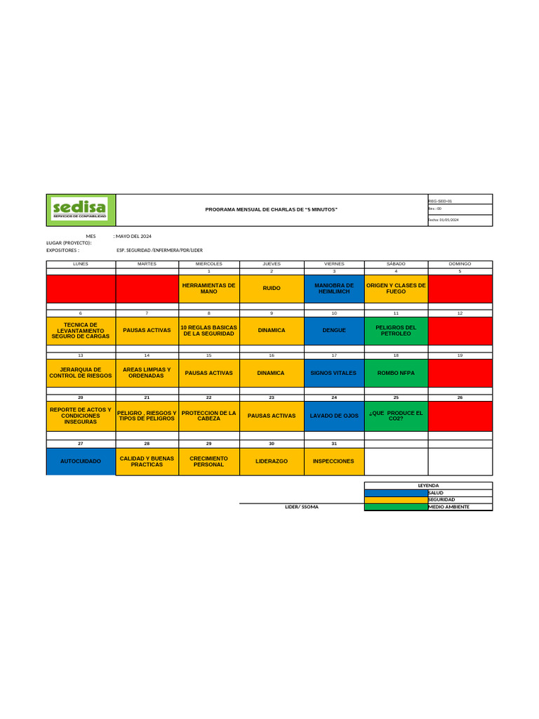 Programa de Charlas Sedisa | PDF