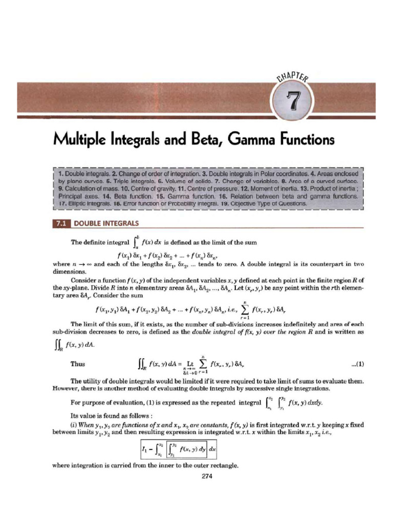 Multiple Integral Pdf